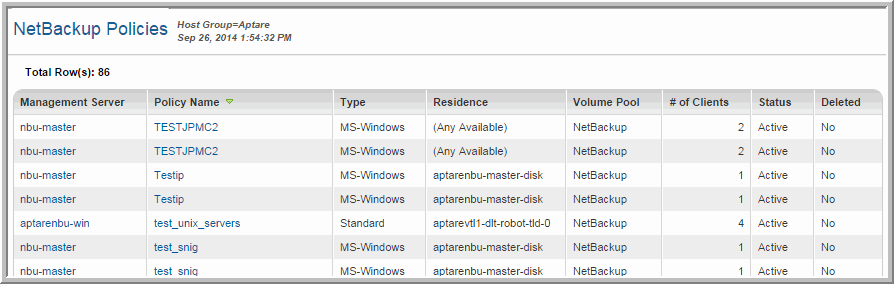 Veritas NetBackup Policy Version 10.0.00